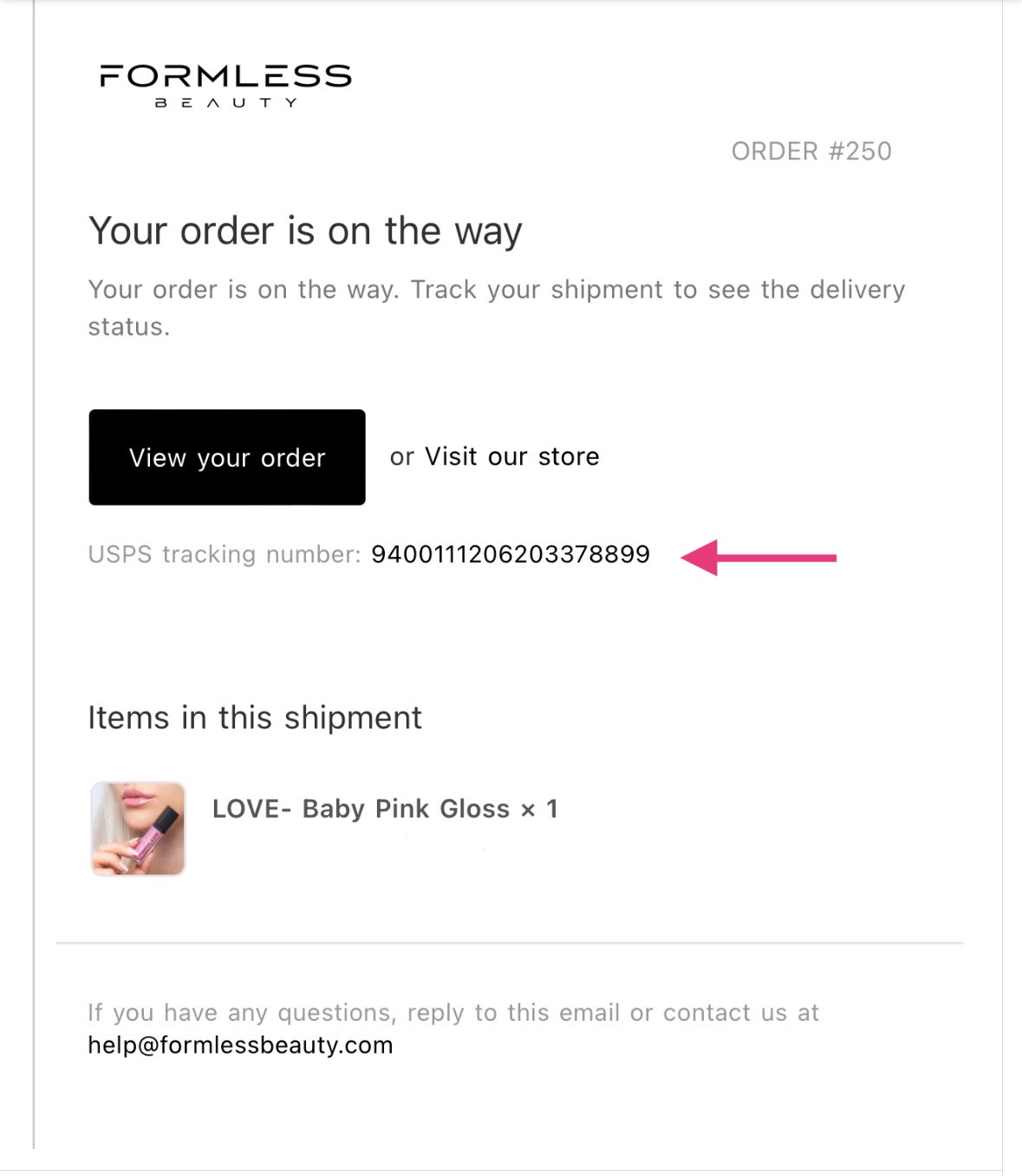 Will I get a tracking number for my order? – Formless Beauty